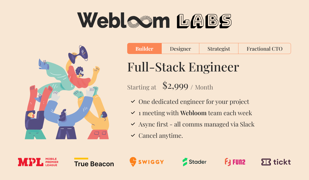 Webloom Labs - A-Star Team for early stage founders.